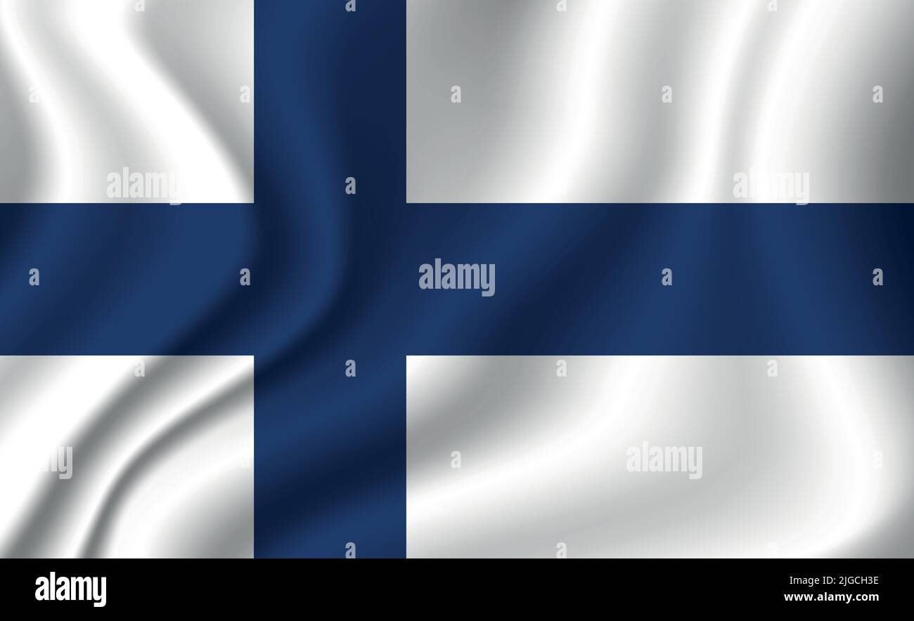 Flag of Finland. Finnish national symbol in official colors. Template ...