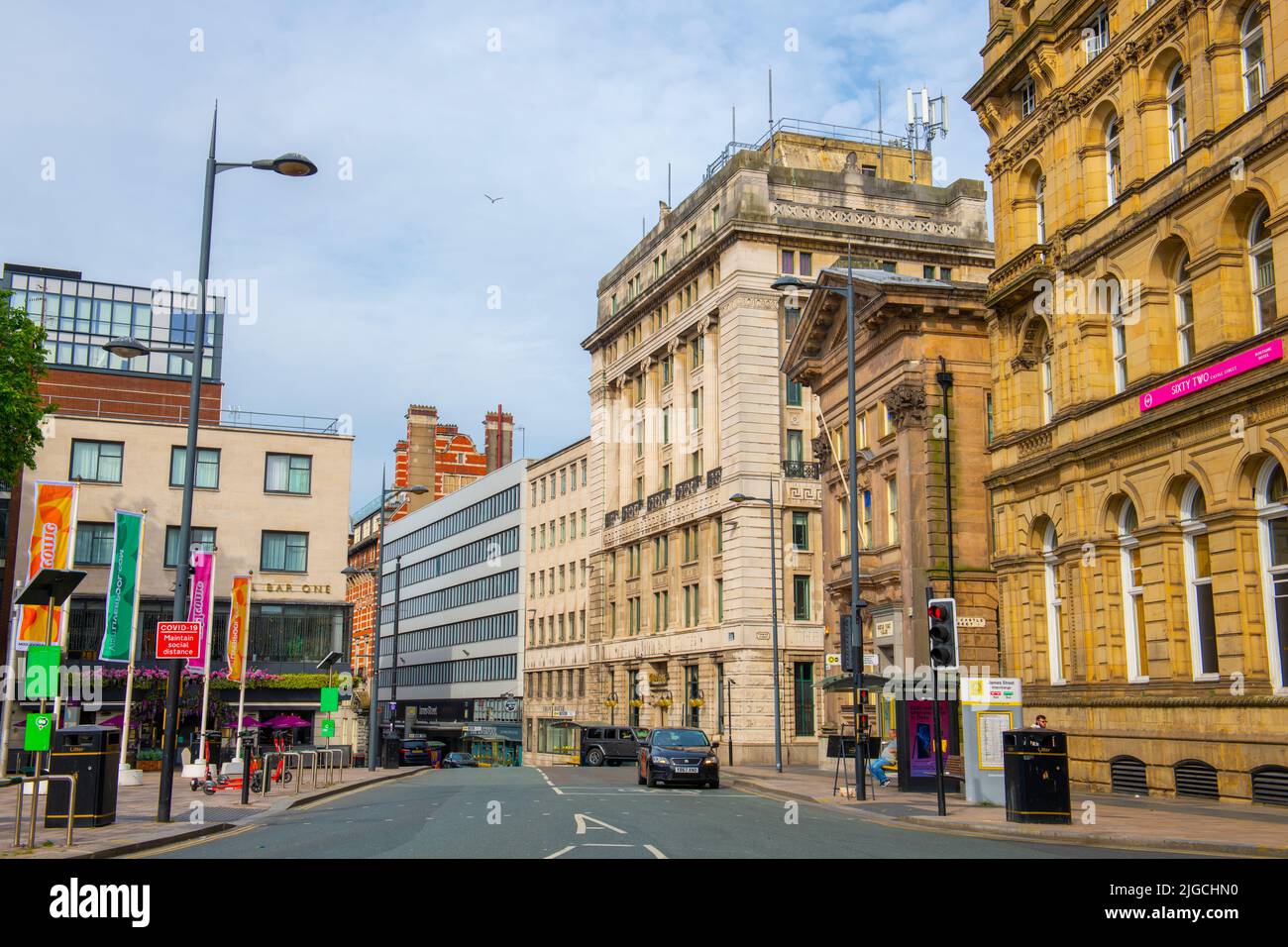 Old National Bank building and Castle Moat House on Derby Square in ...