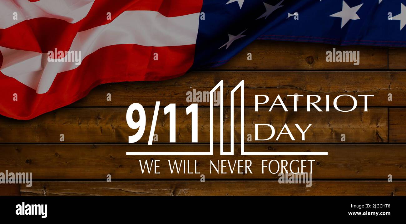 Patriot Day September 11 USA banner - United States flag or american ...