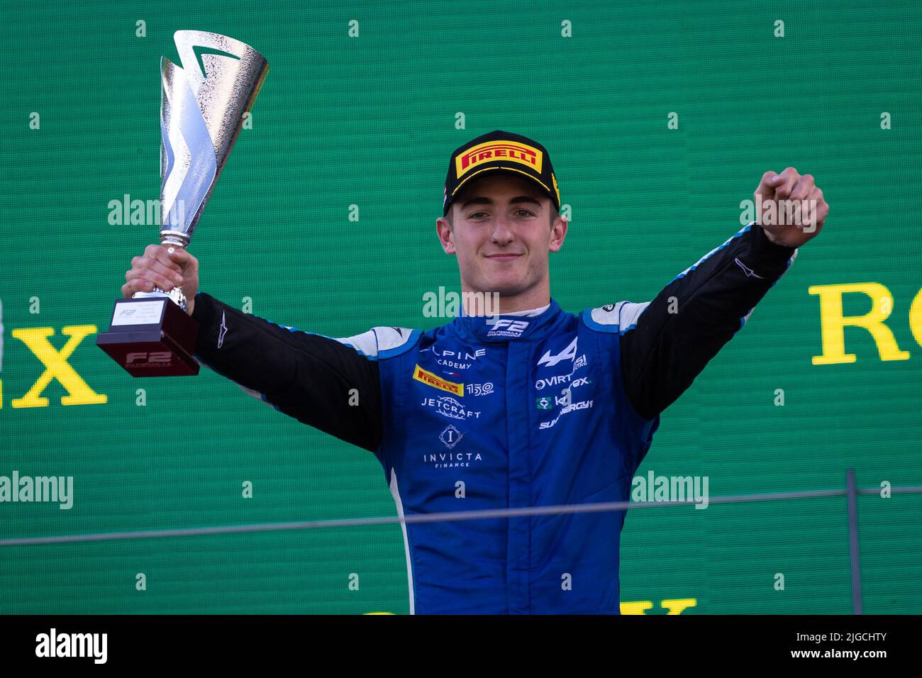 DOOHAN Jack (aus), UNI-Virtuosi Racing, Dallara F2, portrait, podium ...