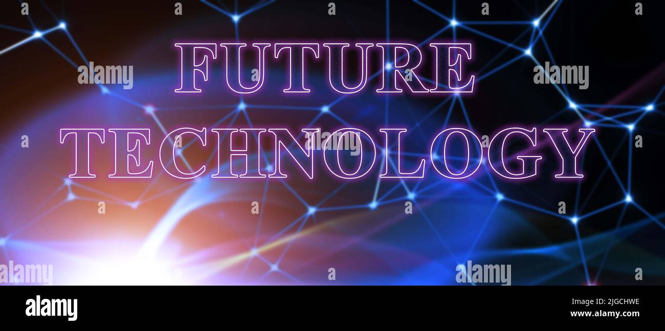 Abstract science and technology background text future technology Stock ...