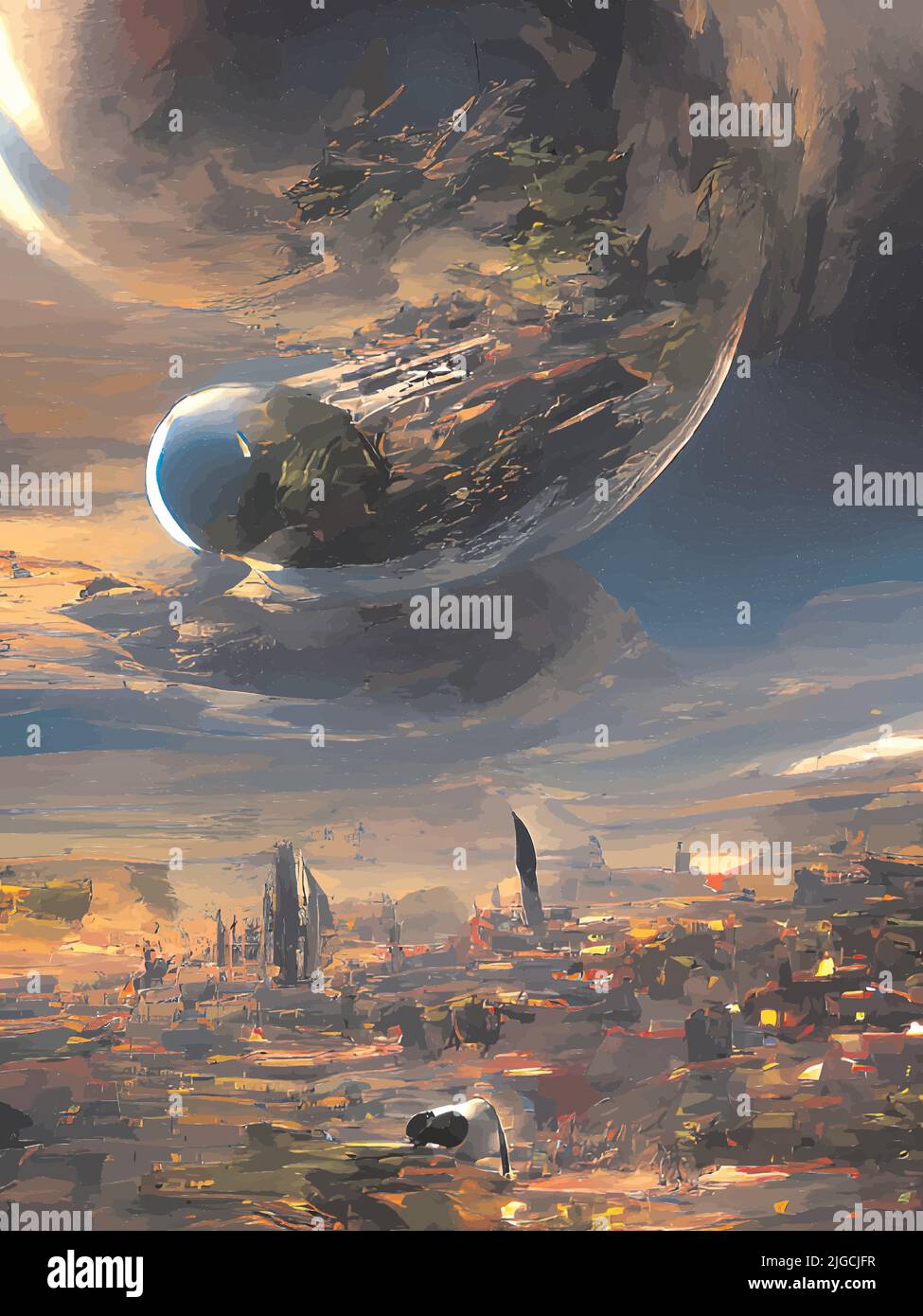 Apocalypse painting Stock Vector Images - Alamy