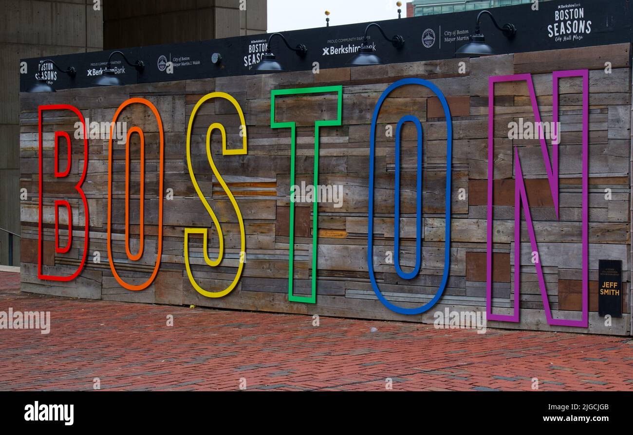 Boston Pride Sign Stock Photo - Alamy