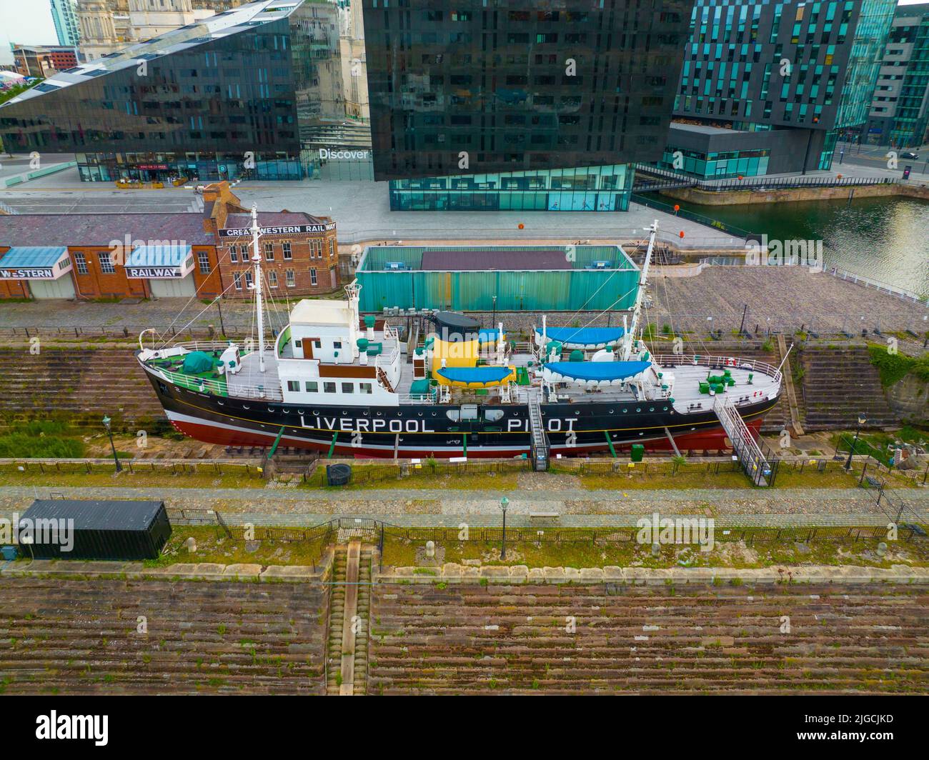 Liverpool pilot cutter MV Edmund Gardner docked at Graving Dock at ...