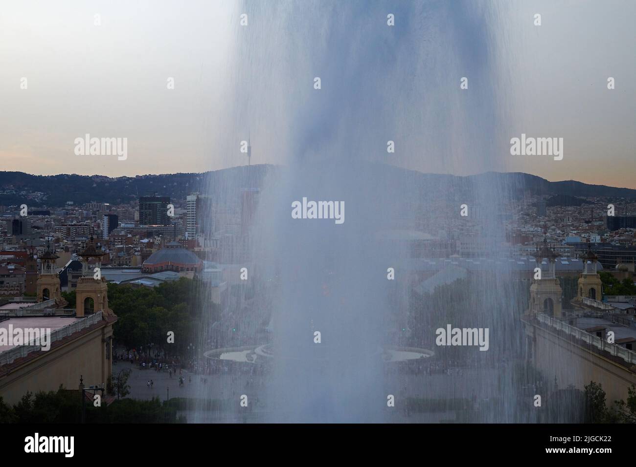 The Magical Fountains at Plaça de les Cascades in the city centre of ...