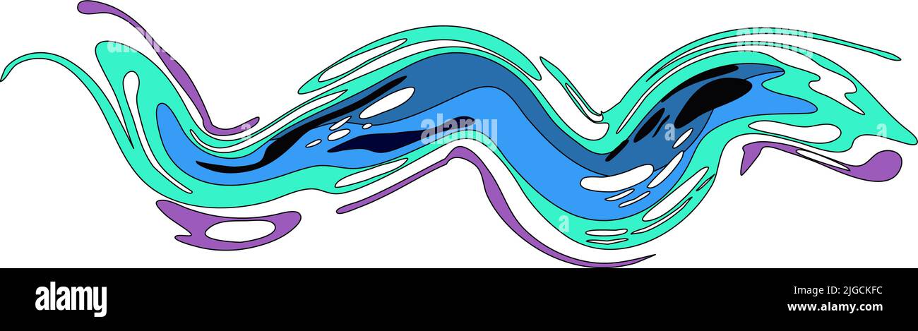Color Liquid Wave flow element. Abstract colorful shape Stock Vector ...