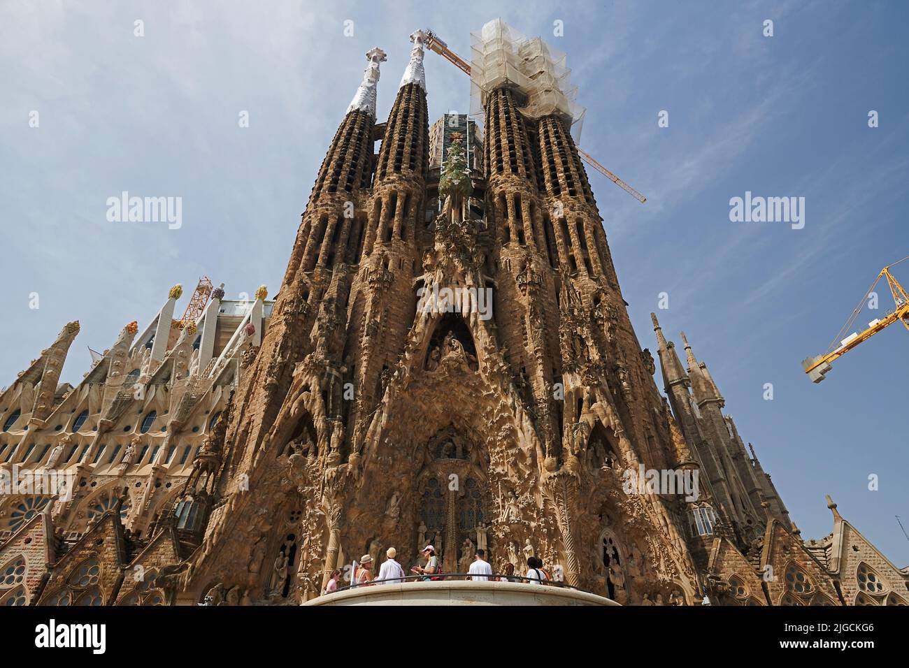 The famous Sagrada Familia Cathedral by artist Gaudi in the city centre ...