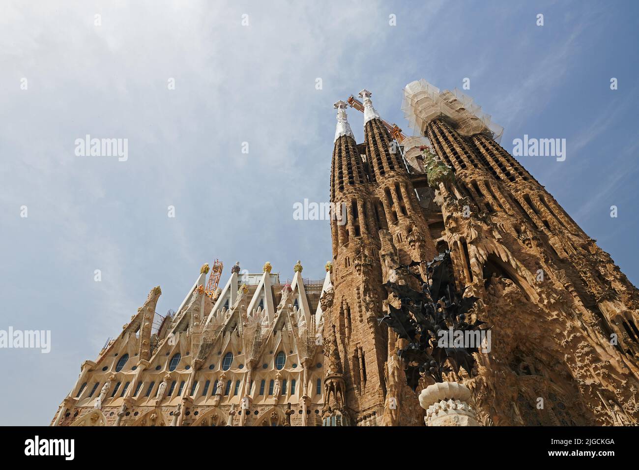 The famous Sagrada Familia Cathedral by artist Gaudi in the city centre ...