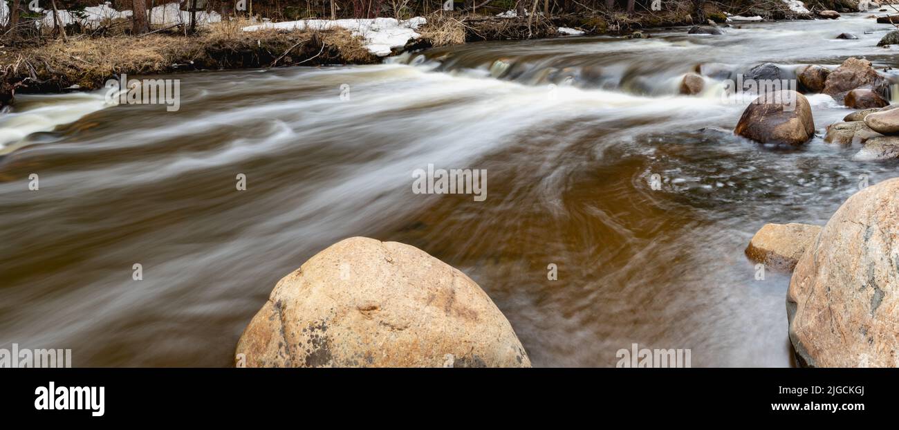 Landscape of Middle St. Vrain Creek in Raymond, Colorado Stock Photo ...