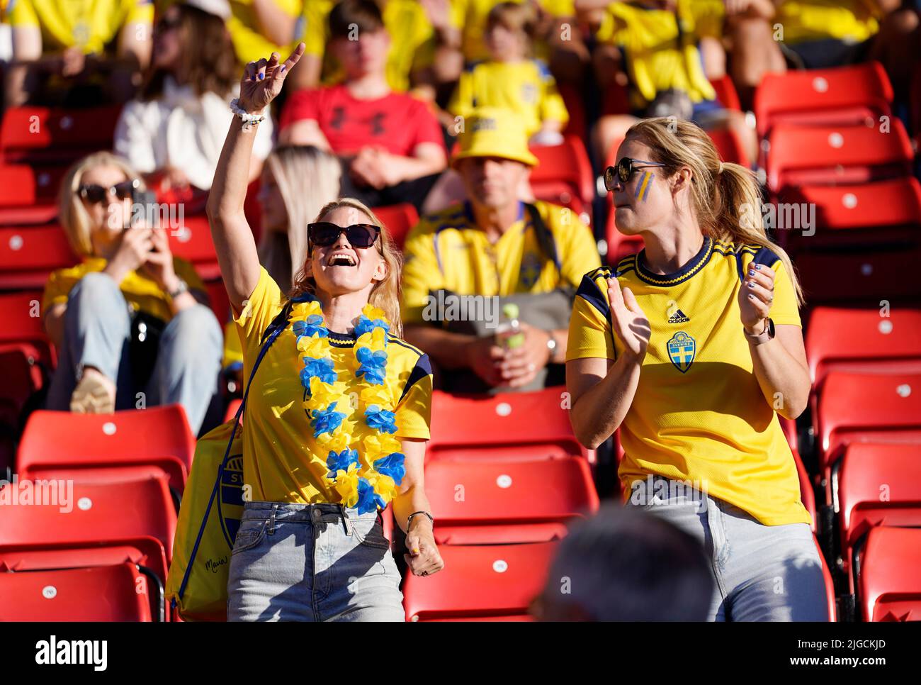 Sweden fans ahead of the UEFA Women's Euro 2022 Group C match at ...