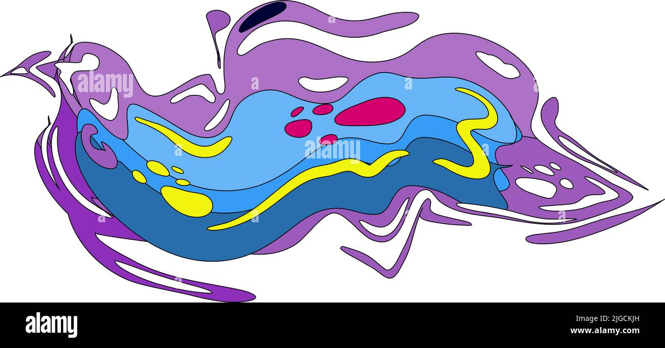 Color Liquid Wave flow element. Abstract colorful shape Stock Vector ...