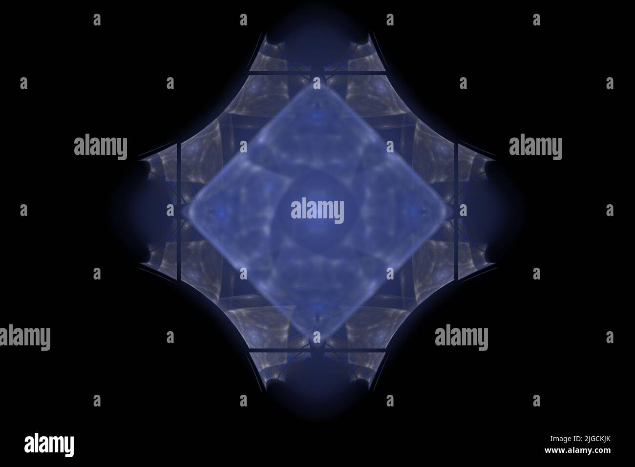 Digital render fractal - exquisite beautiful flowing lines of symmetry and smooth energy fields ...