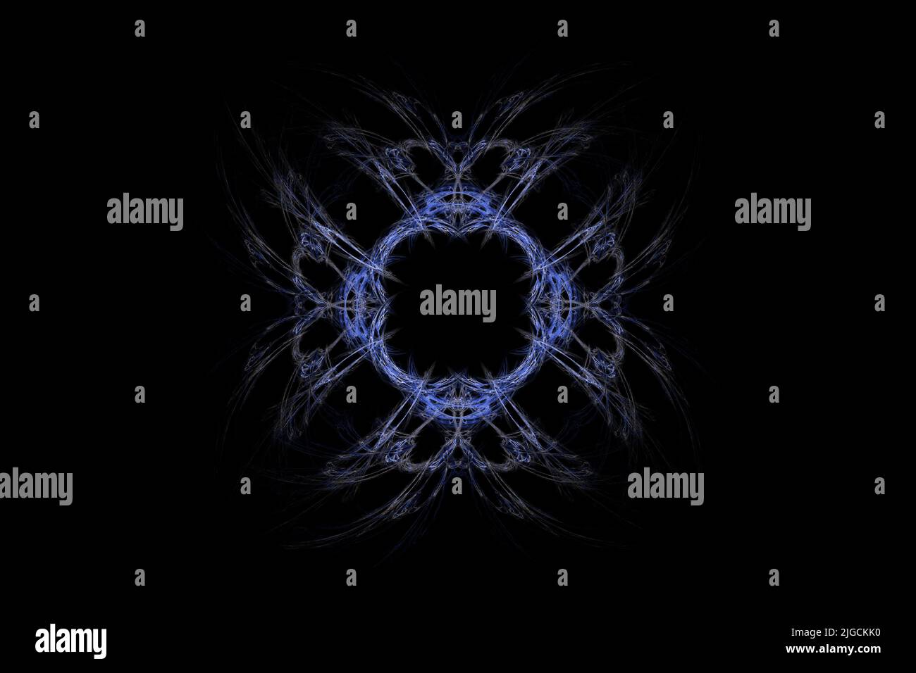 Digital Fractal Render Exquisite Dynamic flowing blue lines of energy ...