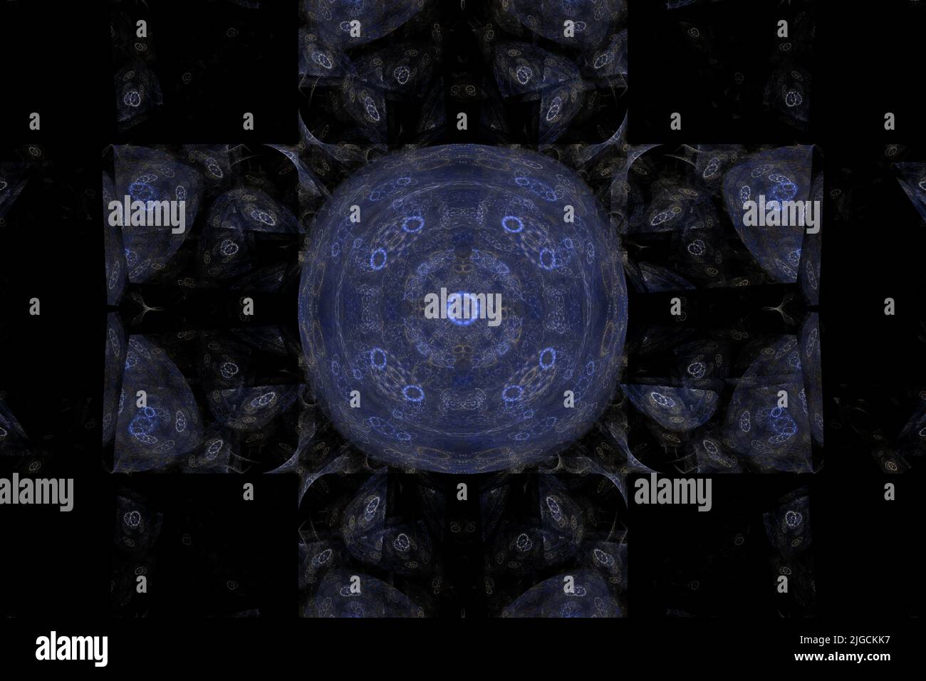 Digital Fractal Render Exquisite Dynamic flowing blue lines of energy ...