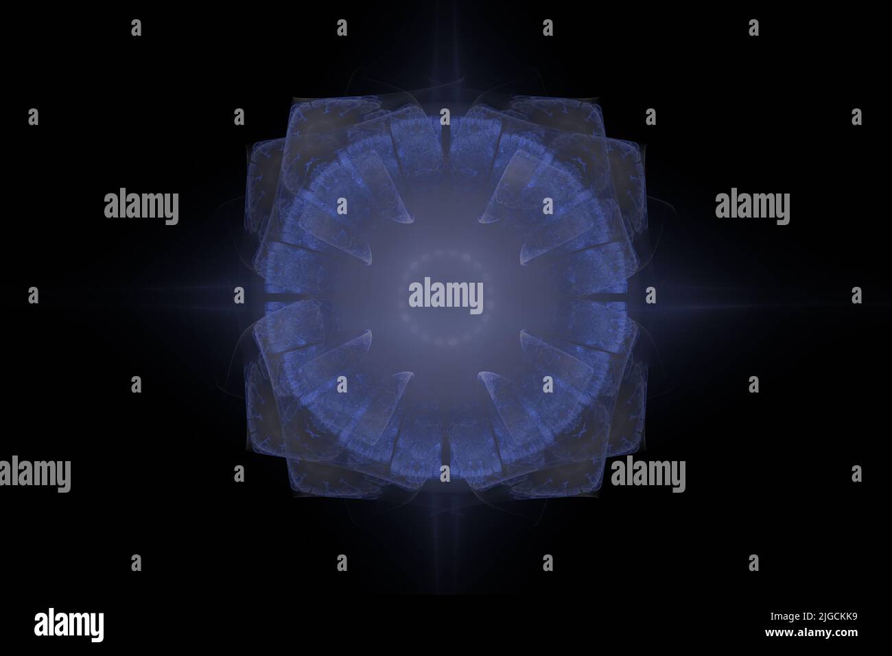 Digital render fractal - exquisite beautiful flowing lines of symmetry ...