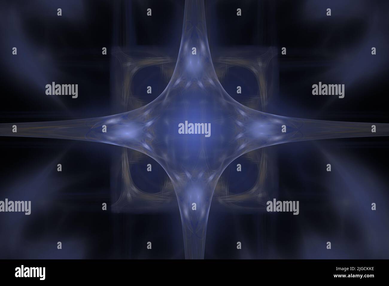 Digital Fractal Render Exquisite Dynamic flowing blue lines of energy ...