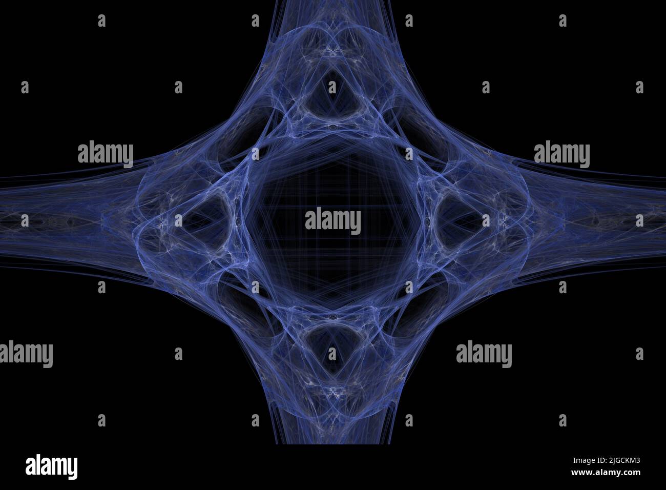 Digital Fractal Render Exquisite Dynamic flowing blue lines of energy ...