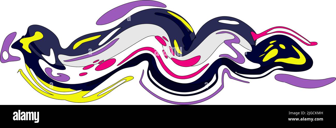 Color Liquid Wave flow element. Abstract colorful shape Stock Vector ...
