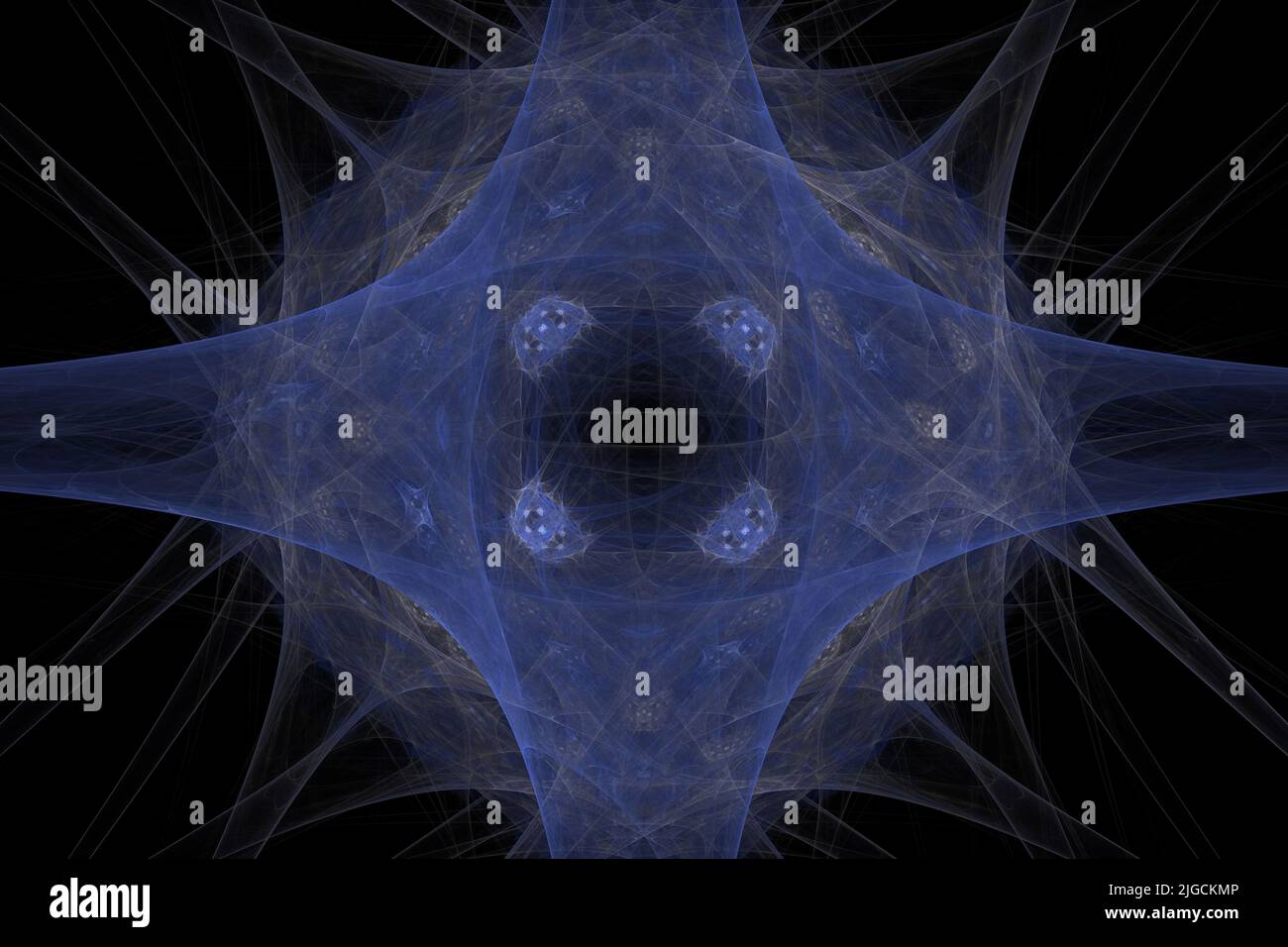 Digital Fractal Render Exquisite Dynamic flowing blue lines of energy ...