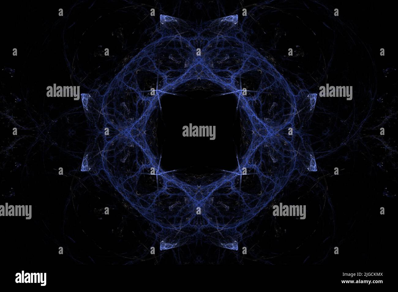 Digital Fractal Render Exquisite Dynamic flowing blue lines of energy ...