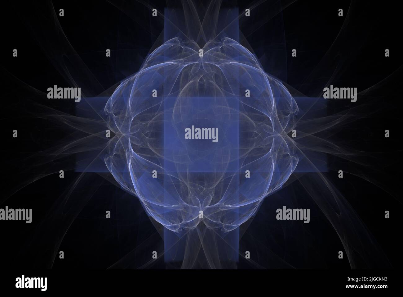 Digital Fractal Render Exquisite Dynamic flowing blue lines of energy ...