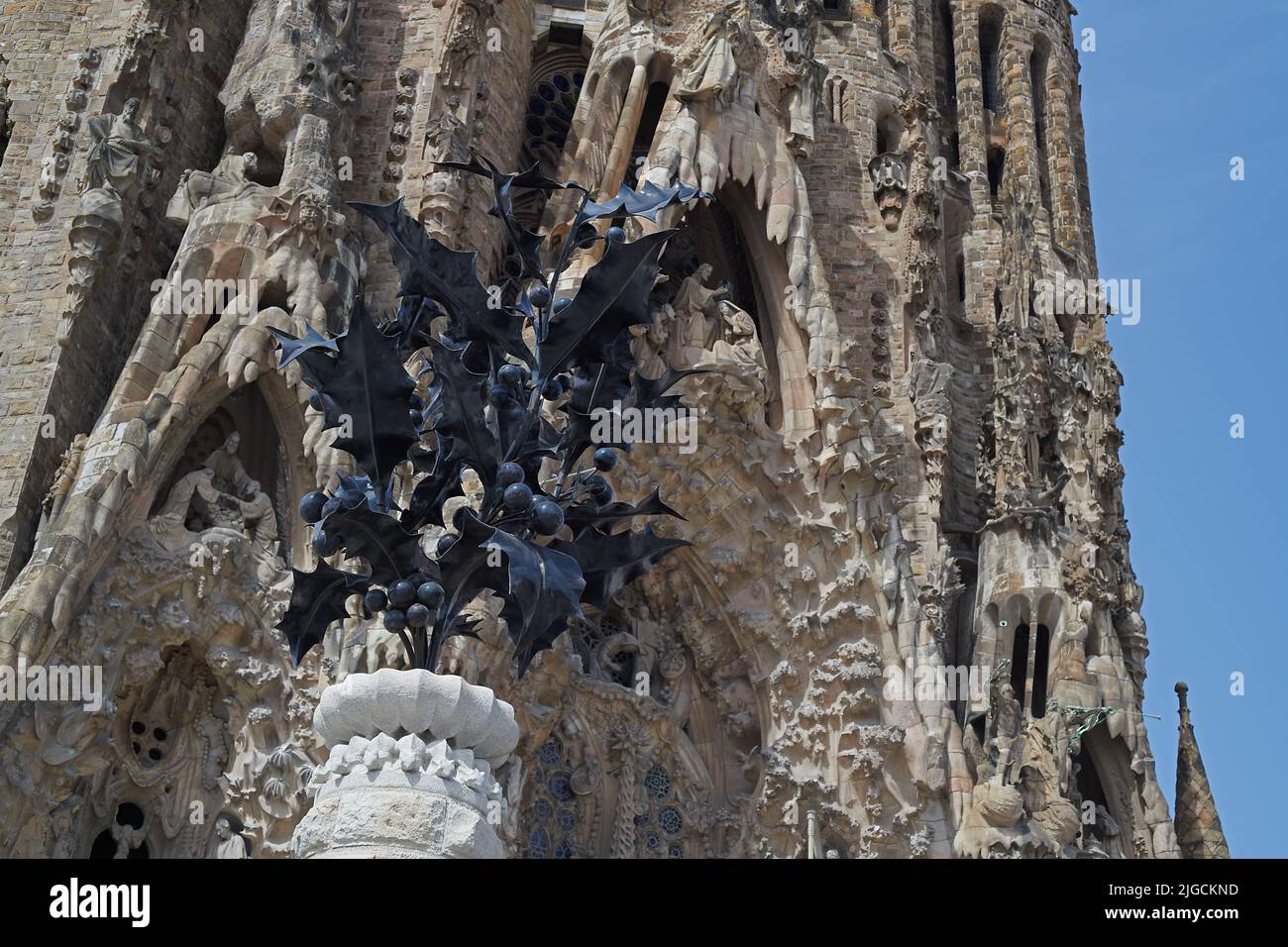 The famous Sagrada Familia Cathedral by artist Gaudi in the city centre ...