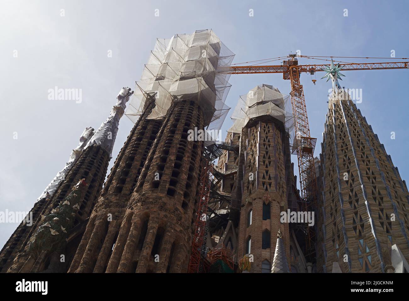 The famous Sagrada Familia Cathedral by artist Gaudi in the city centre ...