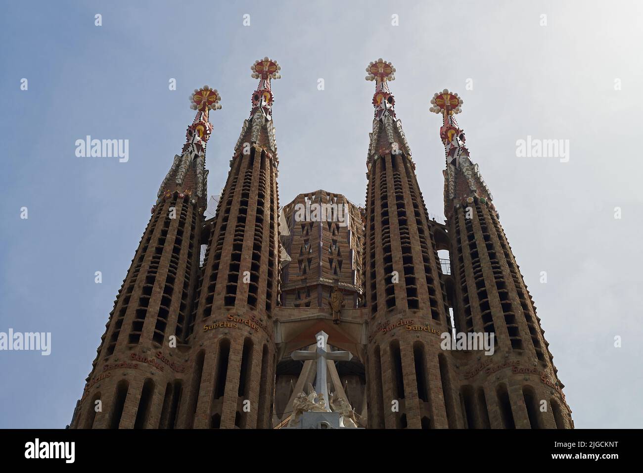 The famous Sagrada Familia Cathedral by artist Gaudi in the city centre ...