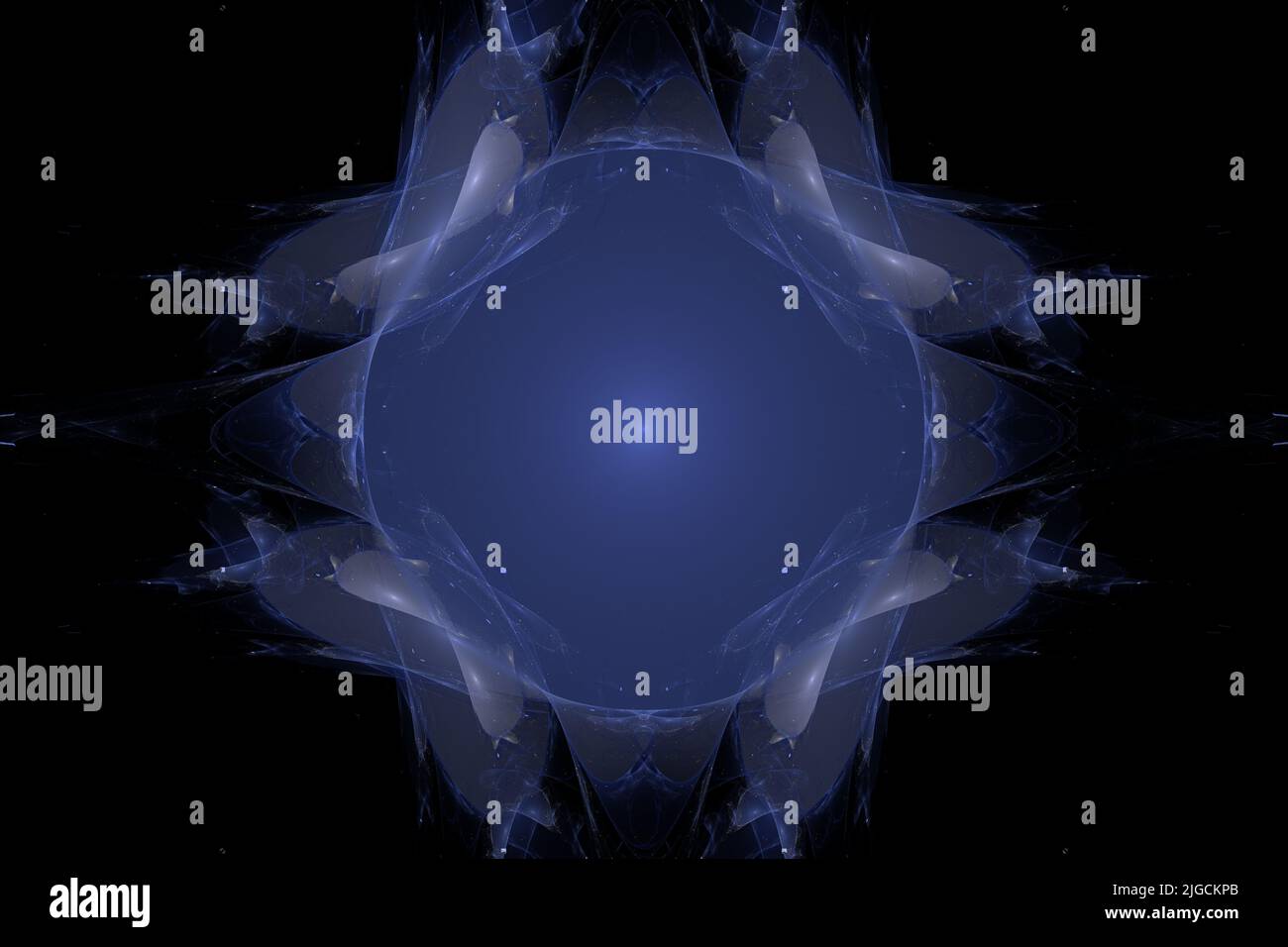 Digital render fractal - exquisite beautiful flowing lines of symmetry ...