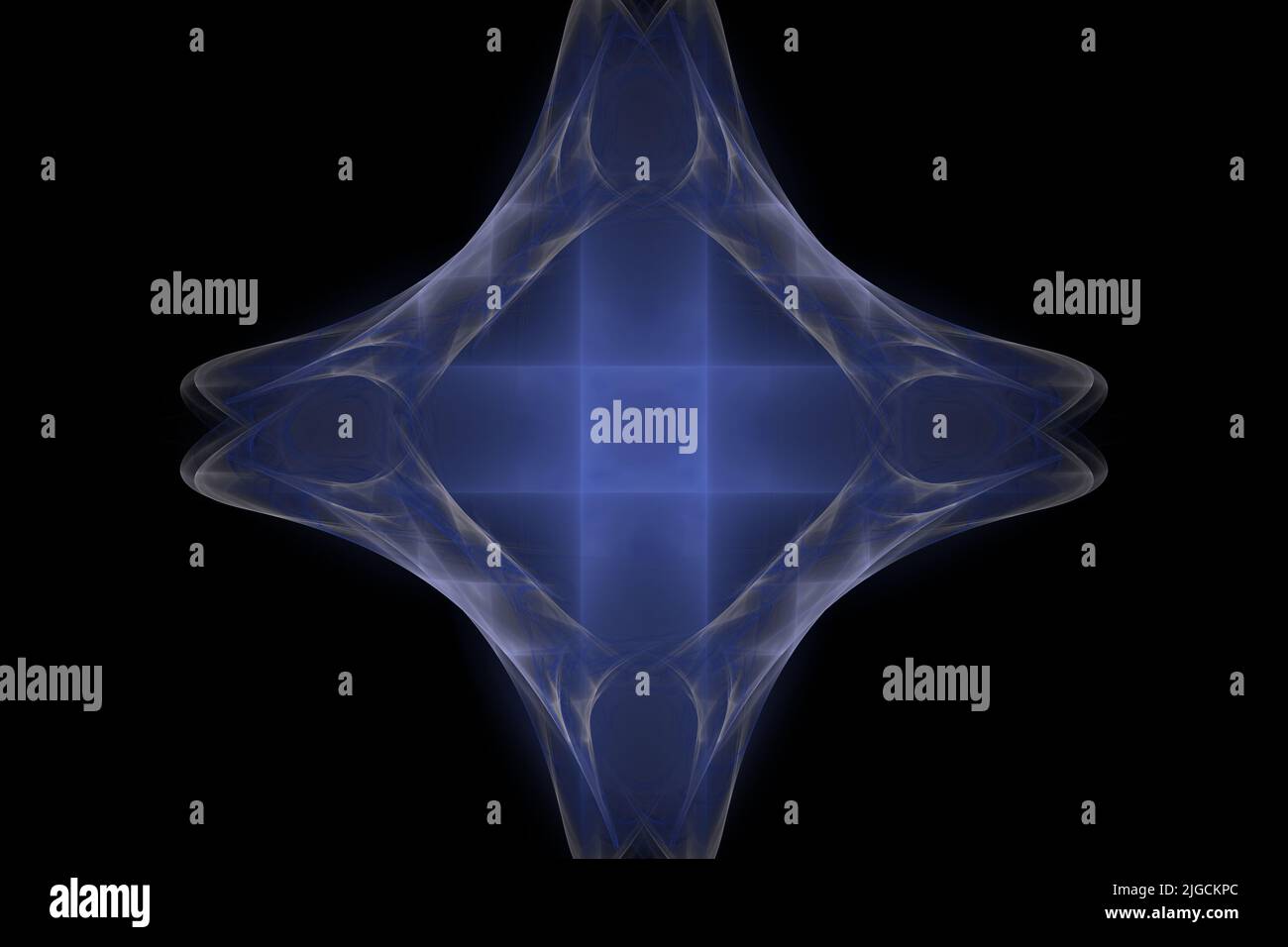 Digital render fractal - exquisite beautiful flowing lines of symmetry ...