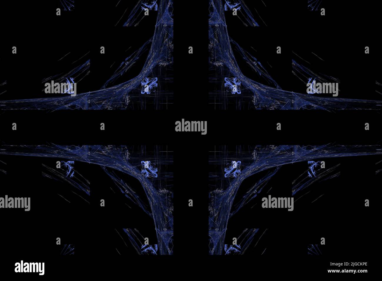 Digital render fractal - exquisite beautiful flowing lines of symmetry and smooth energy fields ...