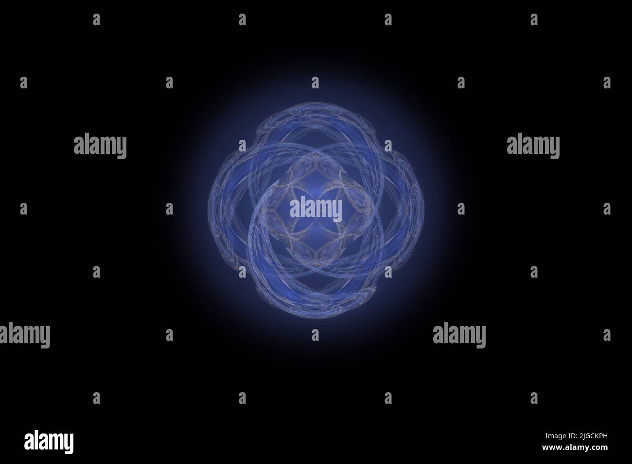 Digital render fractal - exquisite beautiful flowing lines of symmetry ...