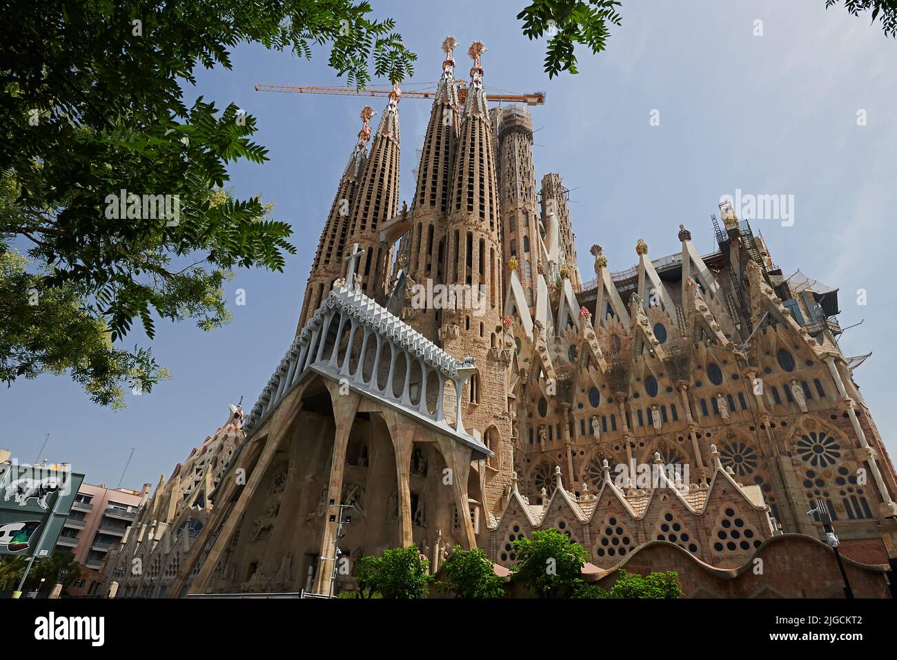 The famous Sagrada Familia Cathedral by artist Gaudi in the city centre ...