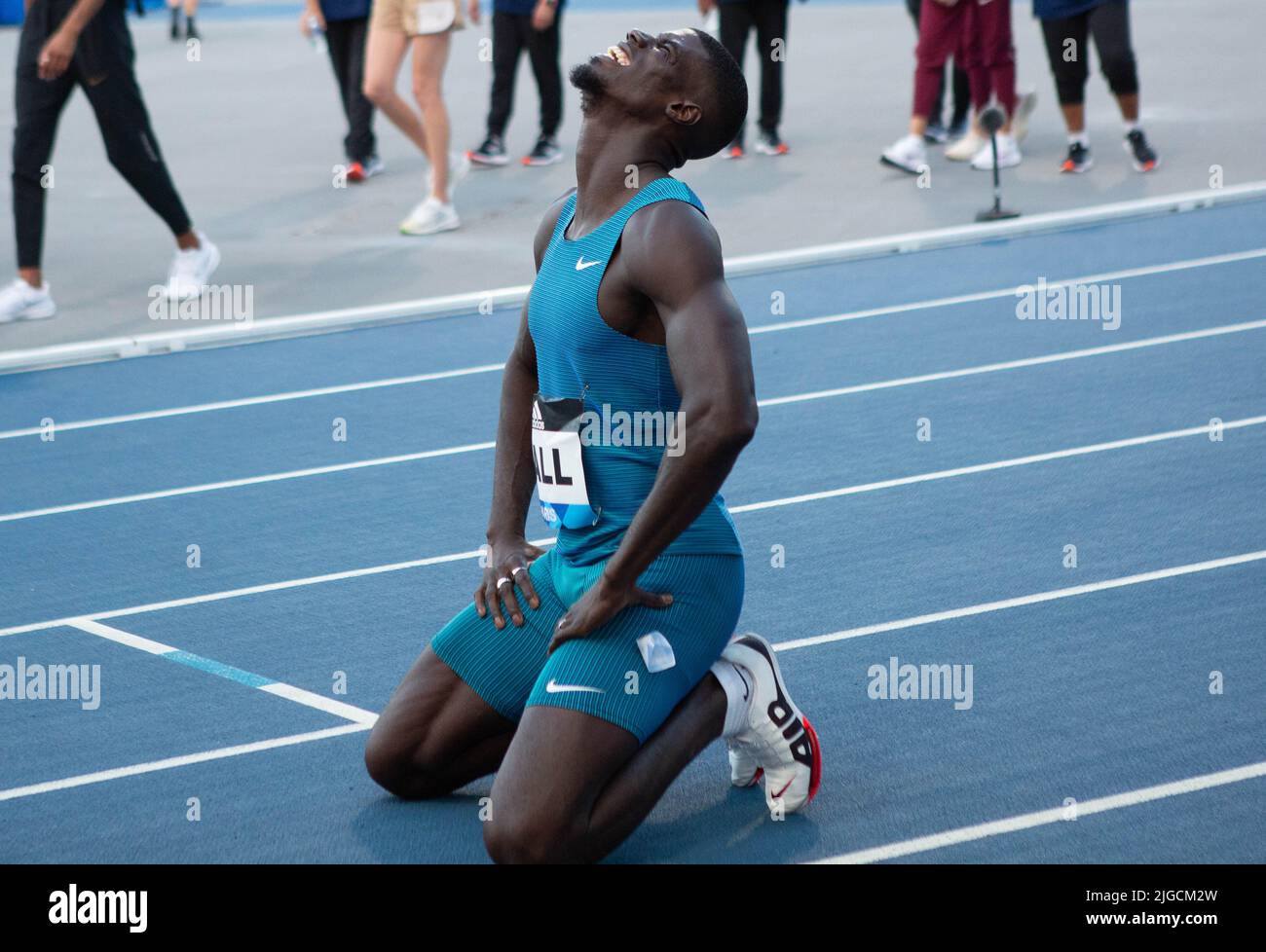 Mouhamadou Fall of France 200 M Men during the Wanda Diamond League ...