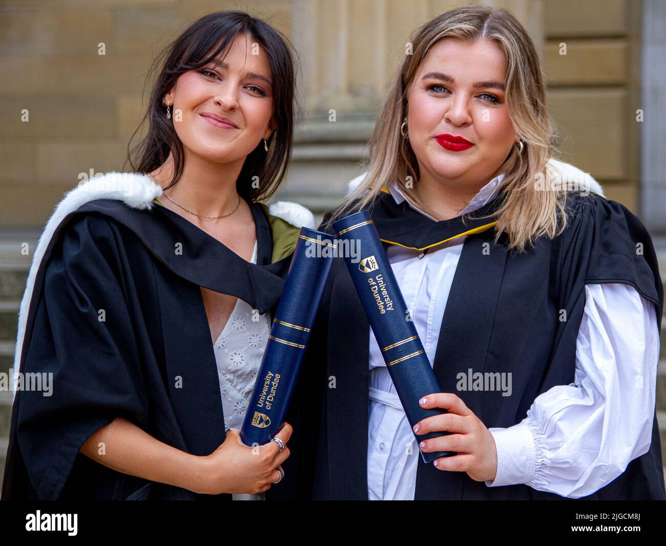 Glamorous female Dundee University Graduation students pose to have ...