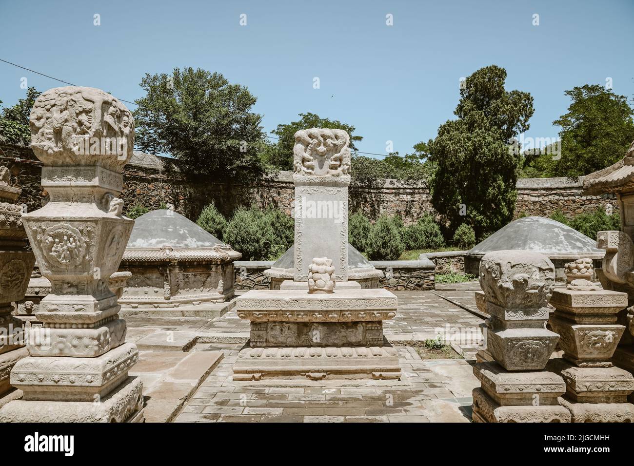 A beautiful shot of the Tianyi Tomb eunuch tomb complex in the Beijing ...