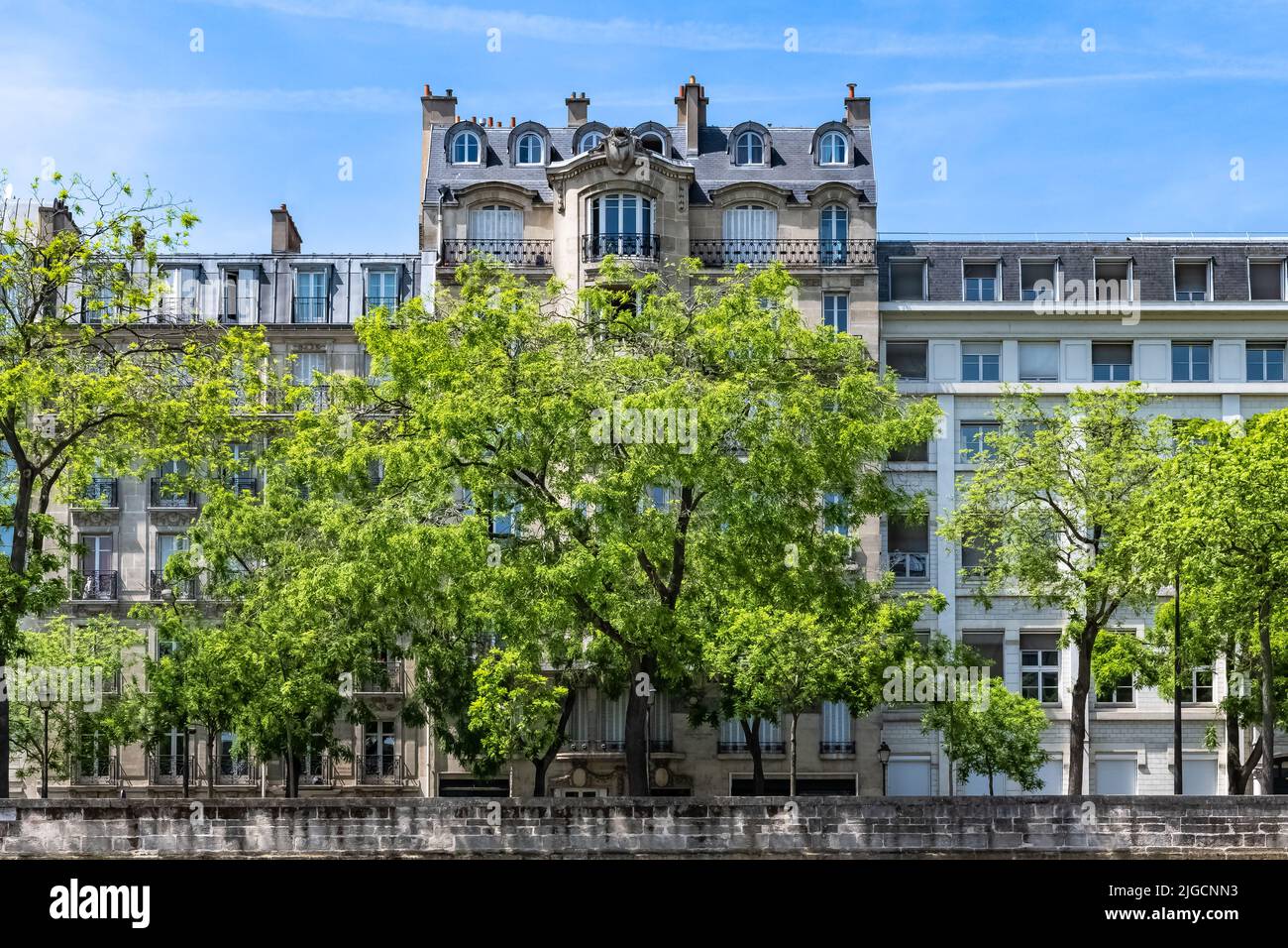 Paris, ancient buildings at Bastille, typical facades, view from the ...