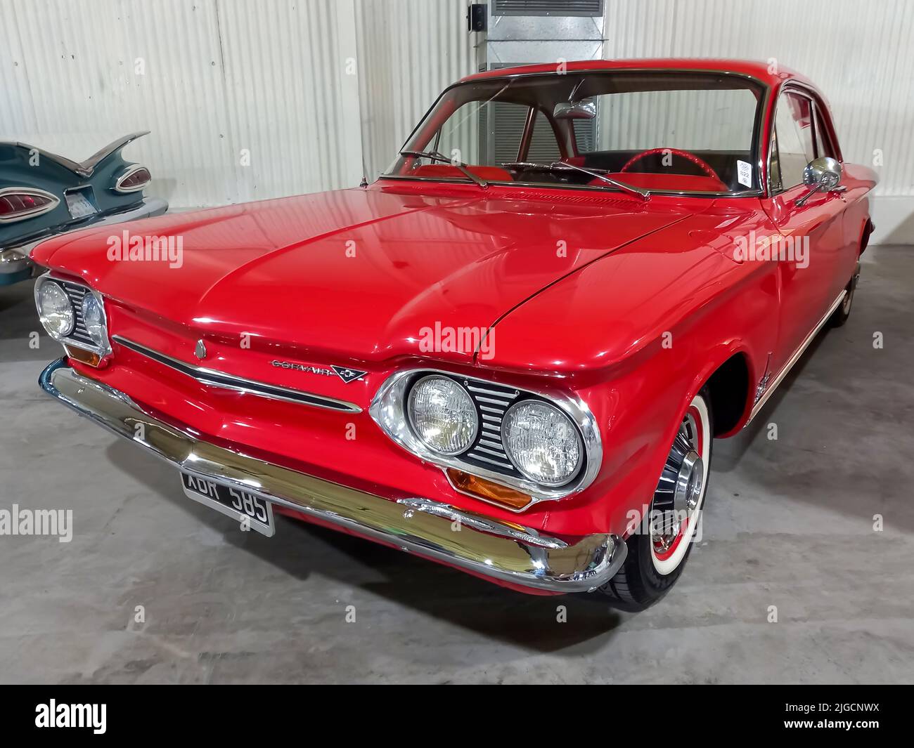 Avellaneda, Argentina - May 7, 2022: Old red Chevrolet Chevy Corvair ...