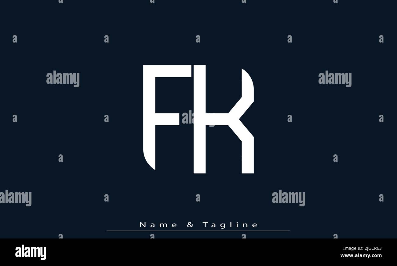 Alphabet letters Initials Monogram logo FK , KF Stock Vector Image ...
