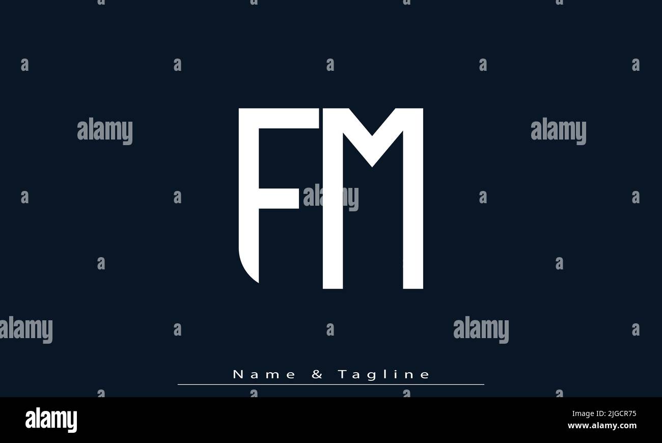 Alphabet letters Initials Monogram logo FM , MF Stock Vector Image & Art - Alamy