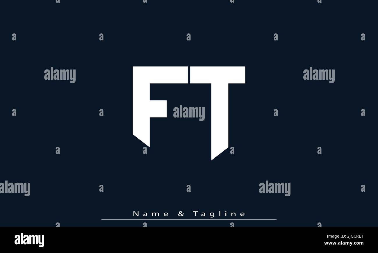 Alphabet letters Initials Monogram logo FT , TF Stock Vector Image ...