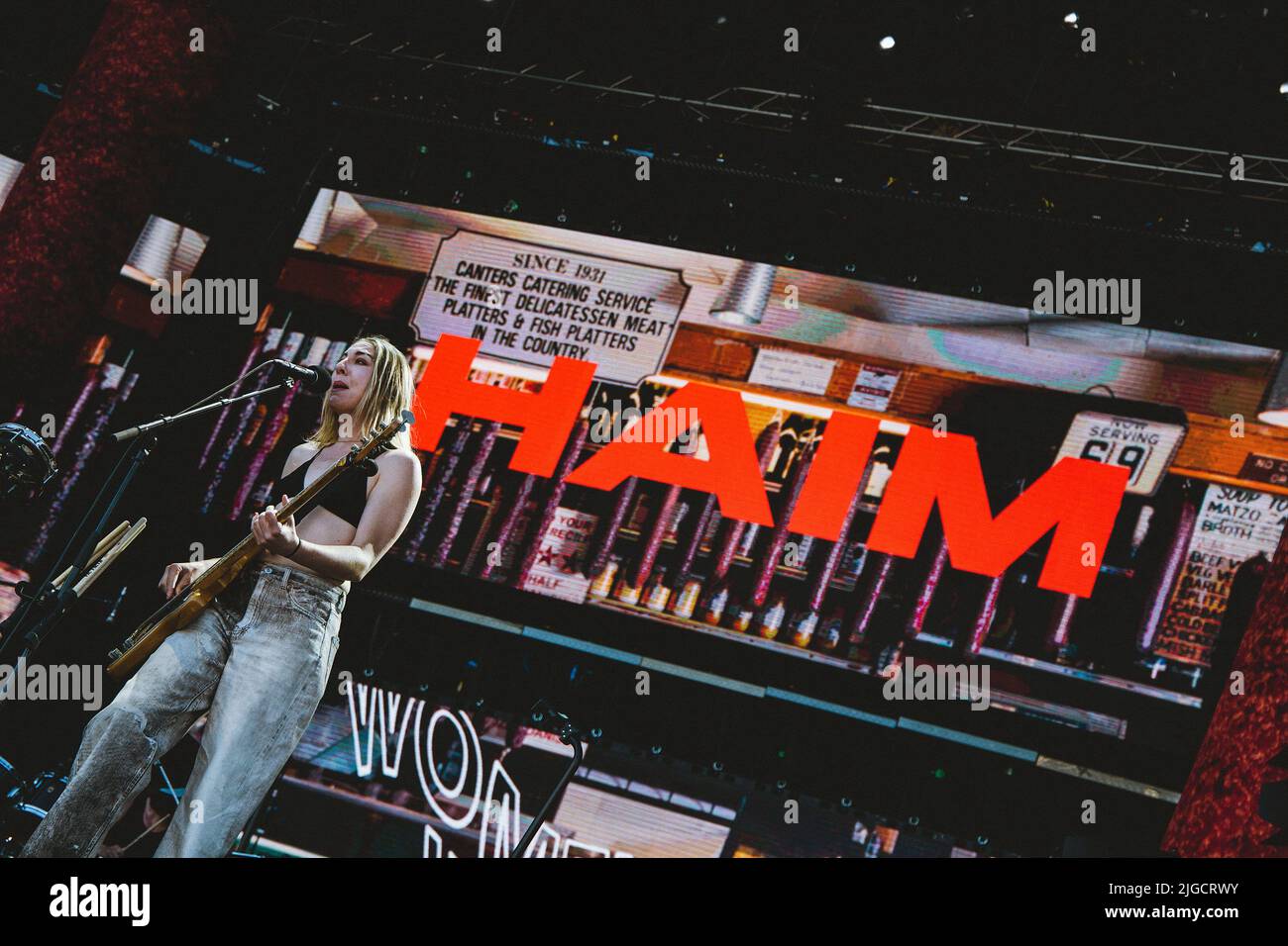 Este Haim of the band Haim performs on stage at MadCool Festival in ...