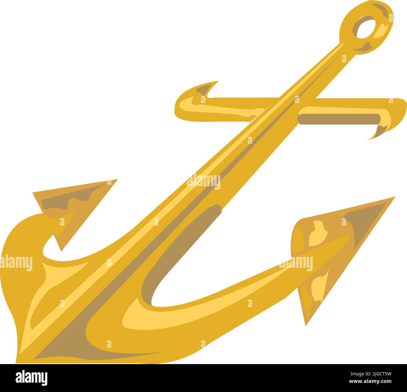 A vector image of a golden anchor Stock Vector Image & Art - Alamy