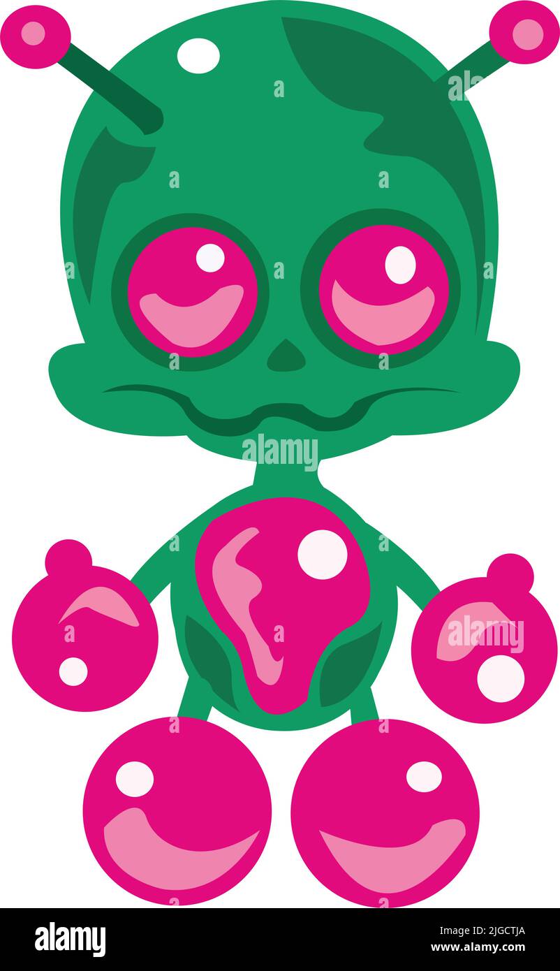 Pink alien Stock Vector Images - Alamy