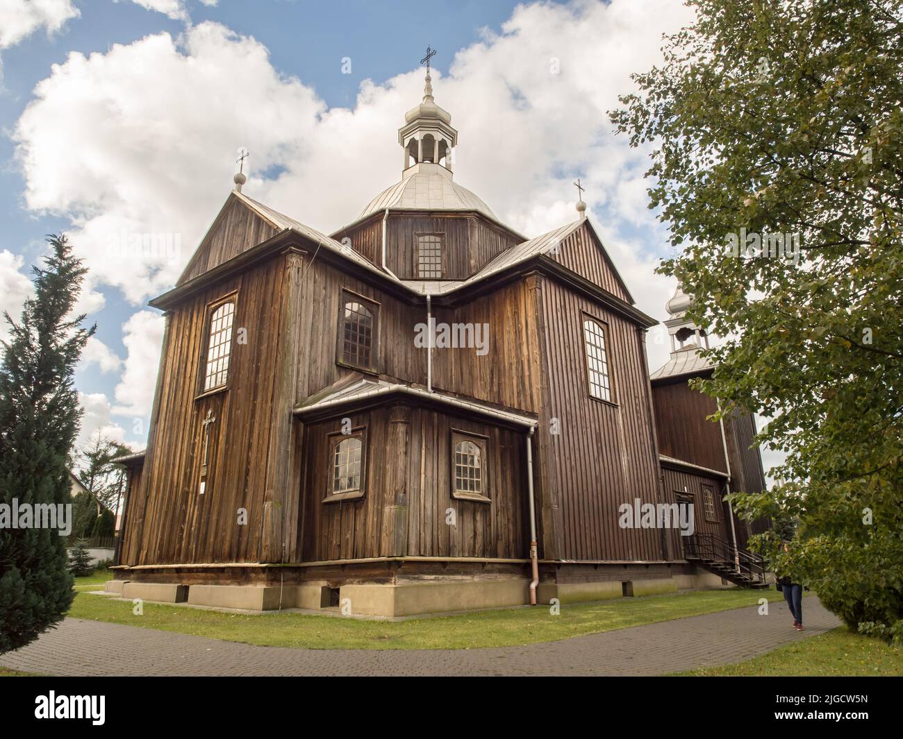 Mnichów, Poland - Oct, 2017: Wooden Church of Saint Stephen. Roman ...