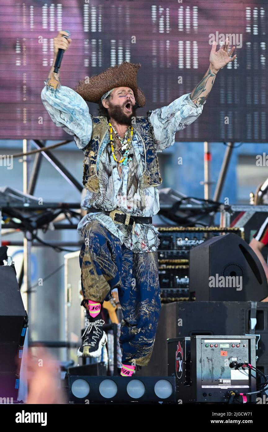Lungomare, Marina di Ravenna, Italy, July 09, 2022, Jovanotti ...
