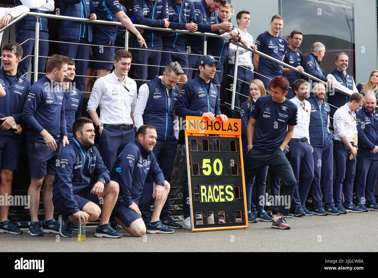 LATIFI Nicholas (can), Williams Racing FW44, portrait celebrating his ...