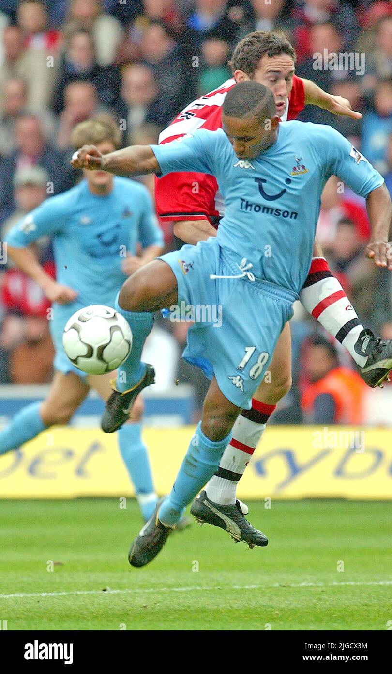 Southampton v Spurs Jermaine Defoe avoids a challenge from Paul Telfer ...