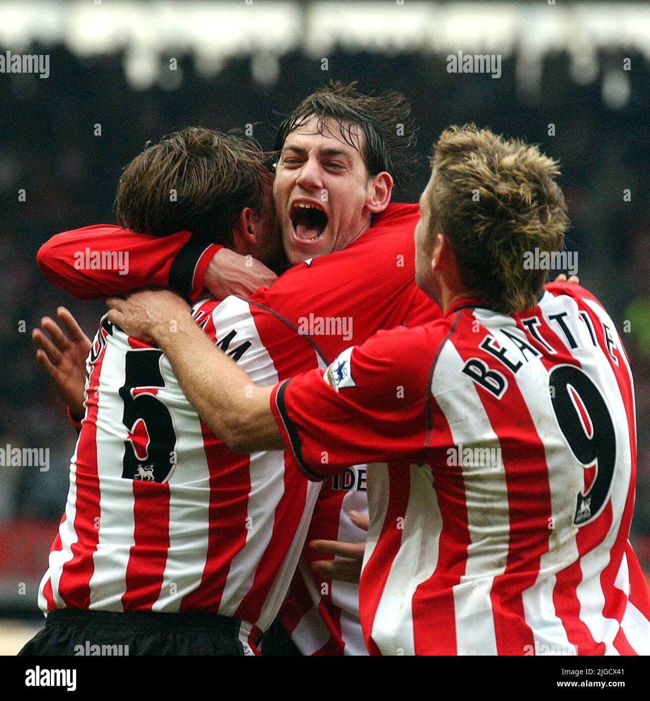 Southampton v Spurs Rory Delap celebrates after scoring his first goal ...
