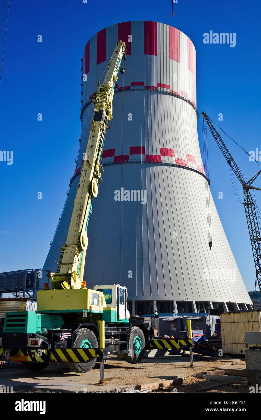 Construction of cooling tower of nuclear power plant Stock Photo - Alamy